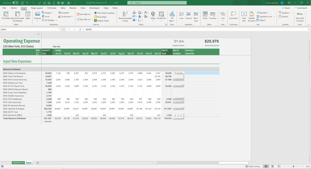 Financial Planning | FP&A Software | Excel Interface | Vena